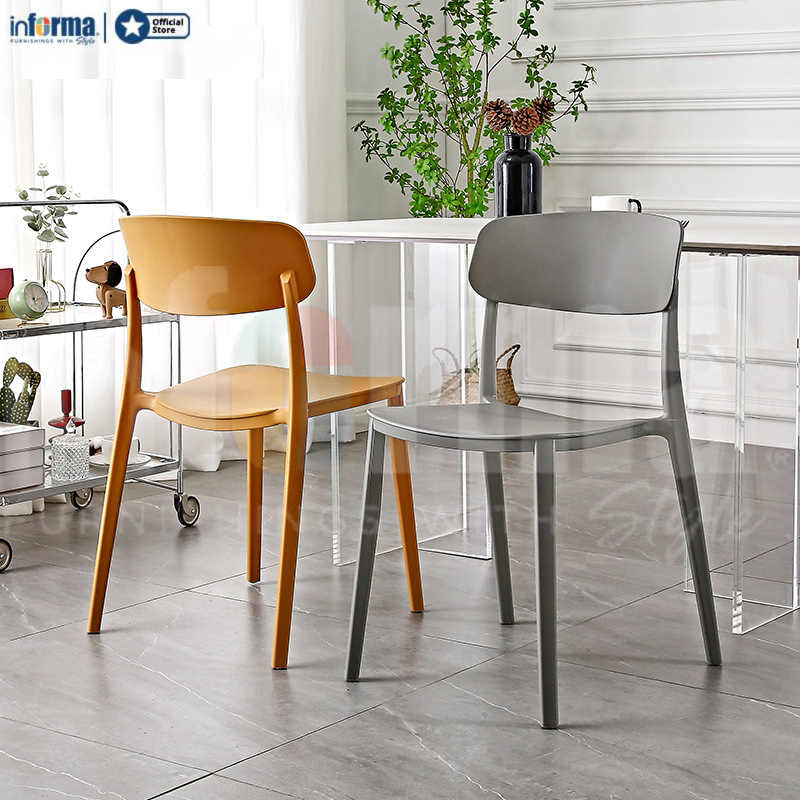 INFORMA 7colors Nordic home Chair Plastic Chair Cafe Chair Dining chair ...