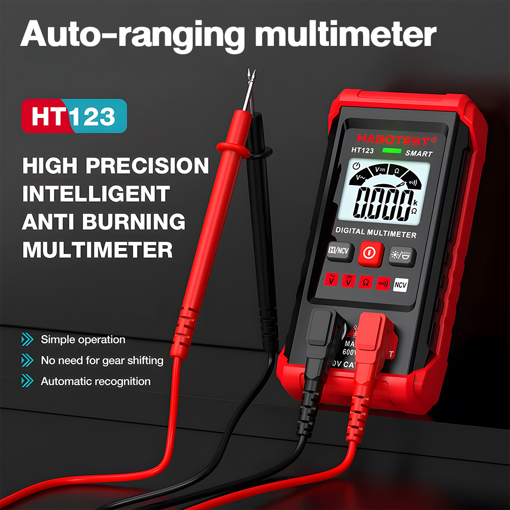 【Tester Multimeter】Ht123 Digital Multimeter 600V AC/DC 4000 Counts High ...