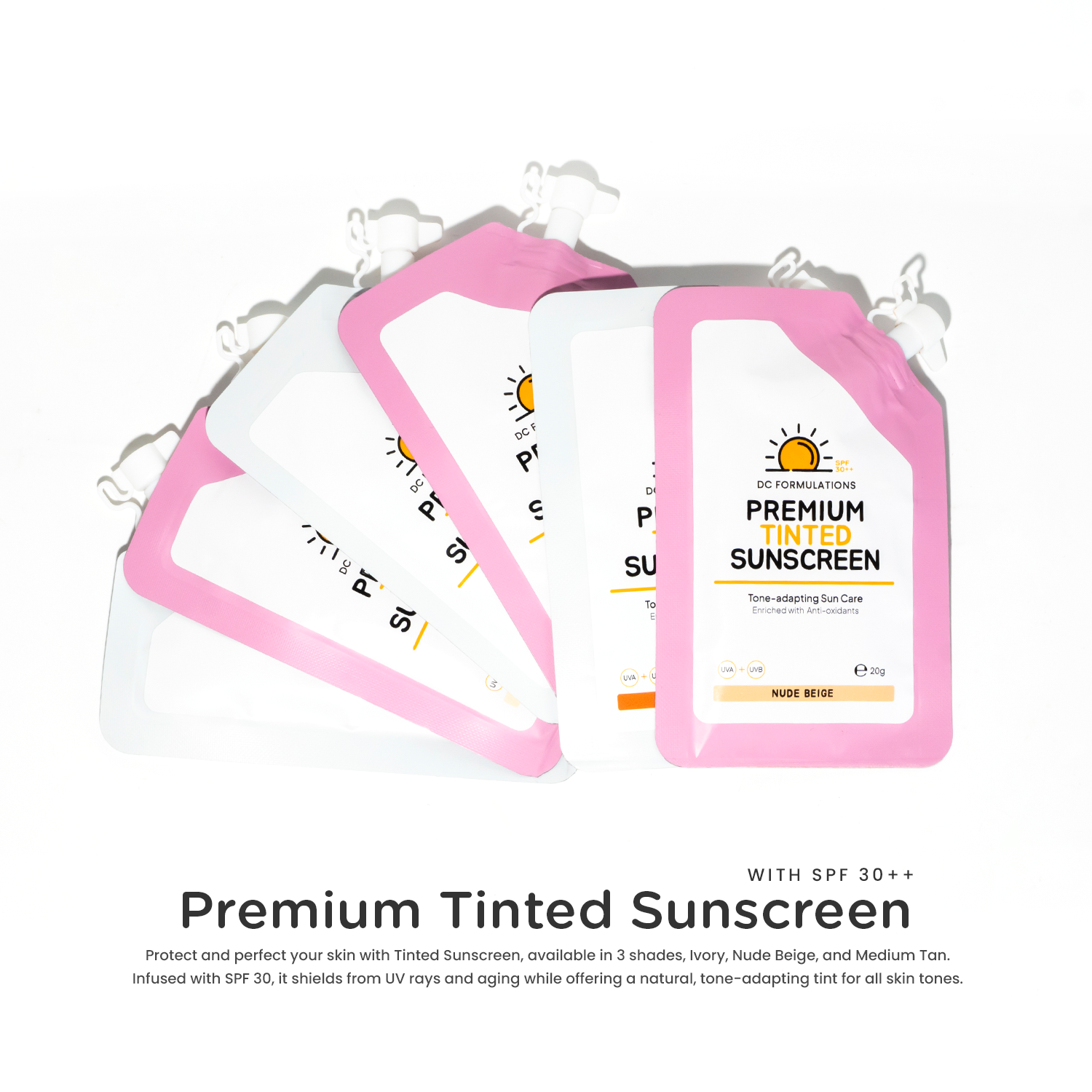 Tinted Sunscreen 20g - DC Formulations 01 Mineral sunscreen with SPF No ...