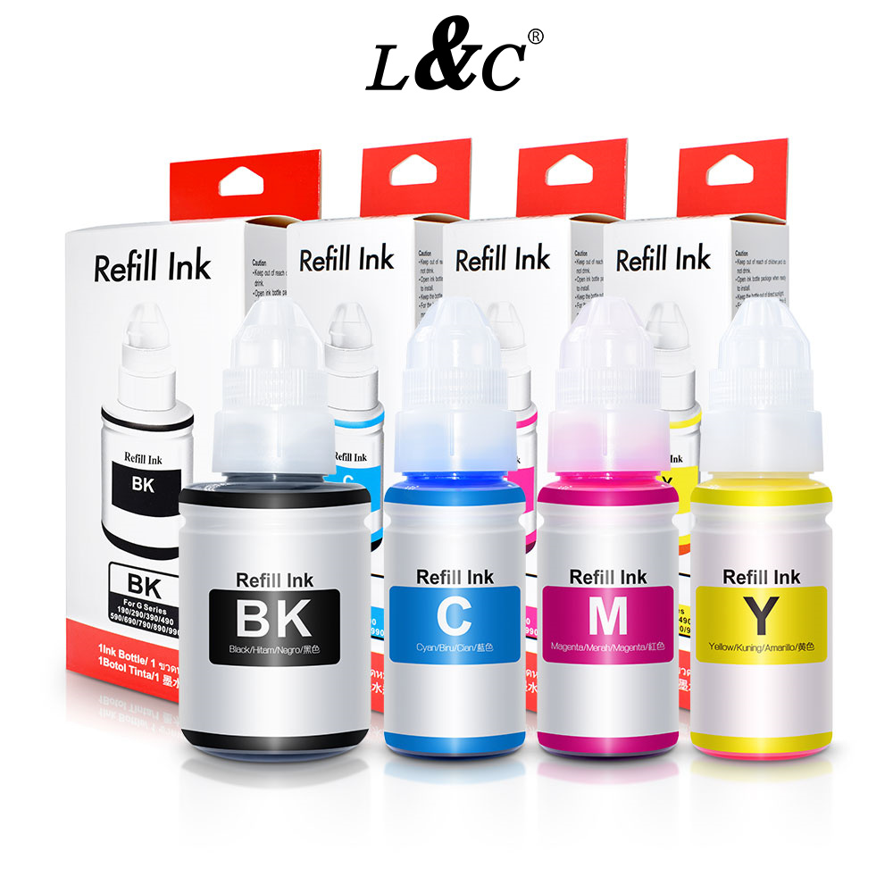 L&C Refill 790 Ink 1PC Black Dye Ink For Canon Printer Pixma E3370 ...