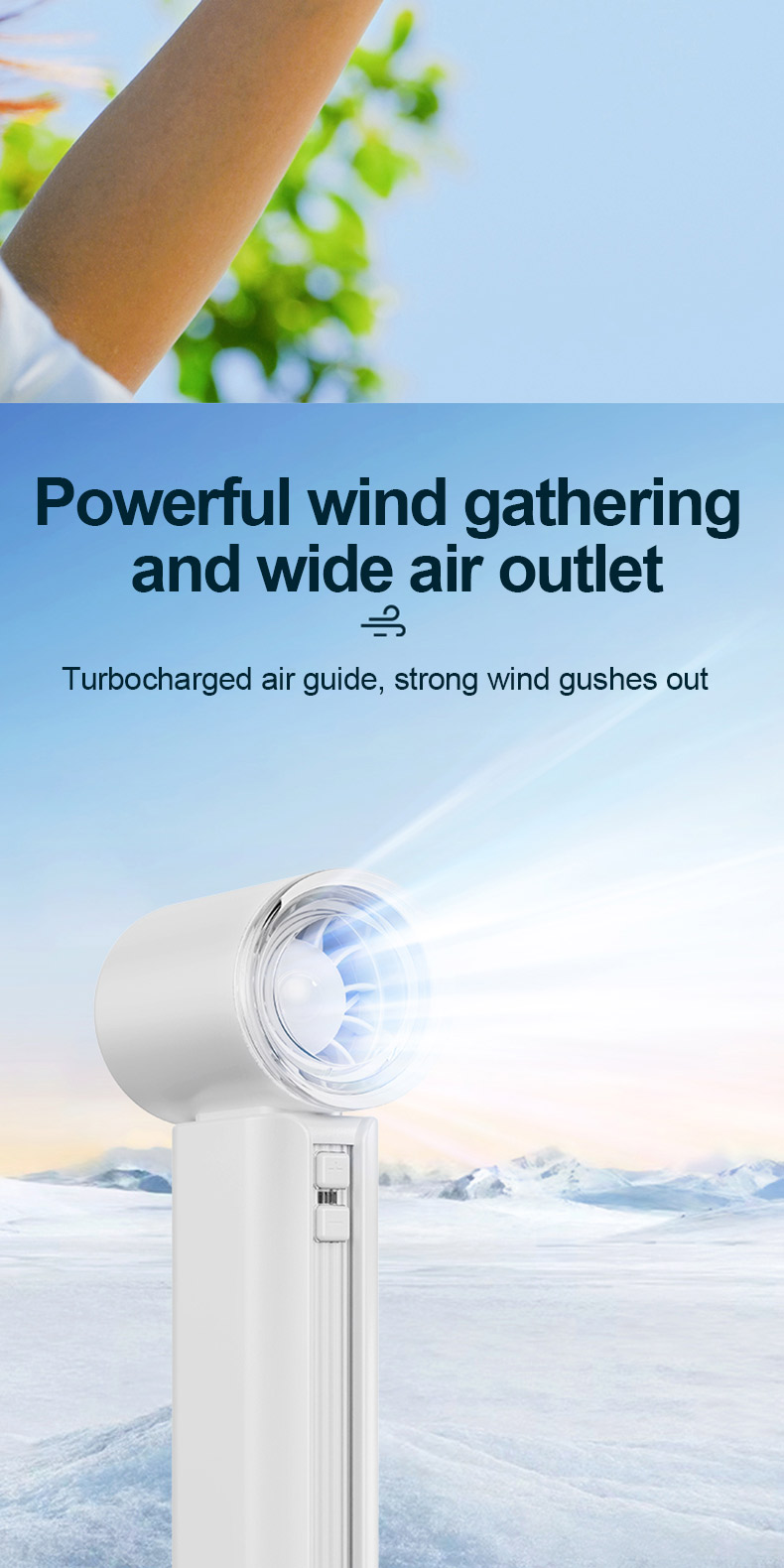Jiditech Mini Portable Turbo Fan Jet Fan Mini Fan Handheld Fans With 5 ...