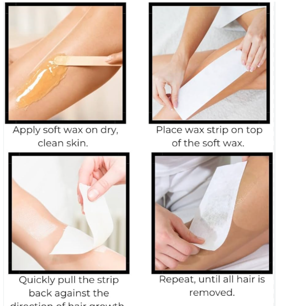 100Pcs Reusable Hair Removal Tool Depilatory Paper Removal Wax Strips ...