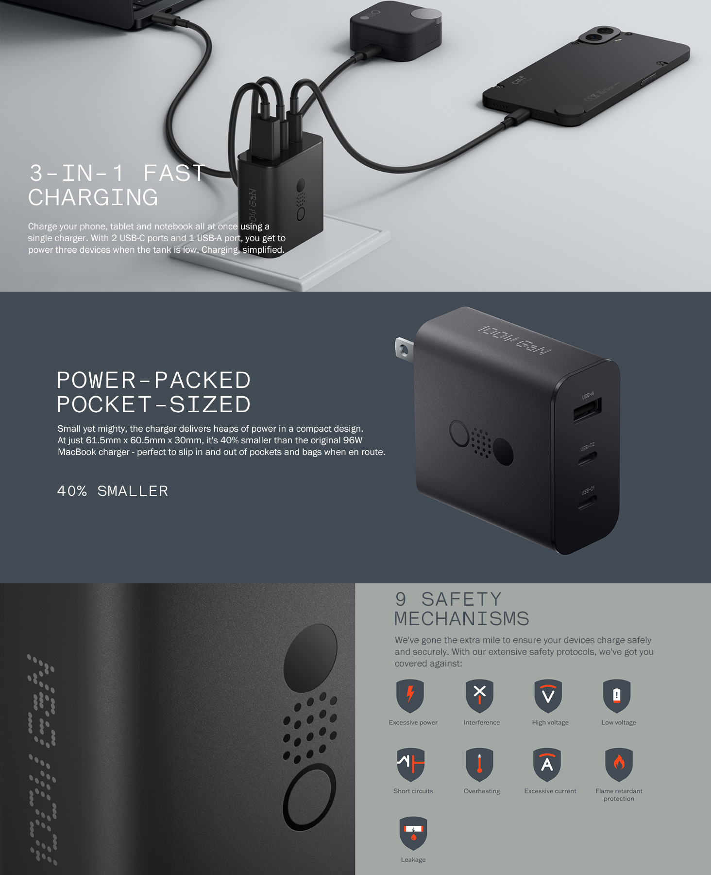 CMF Power 100W GaN Wall Charger - Dark Grey | Shopee Philippines