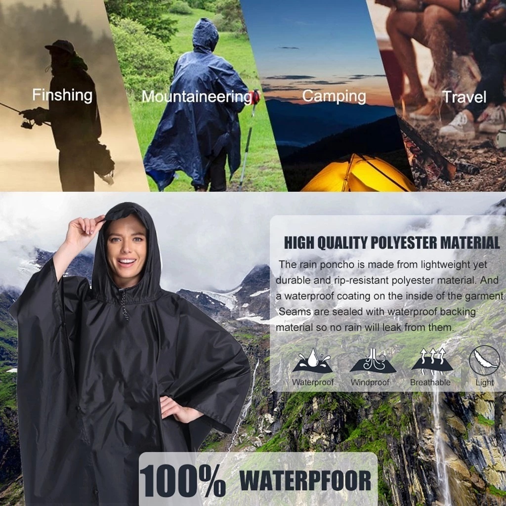 Multifunction Waterproof Raincoat Rain Coat Men Women Raining Poncho ...