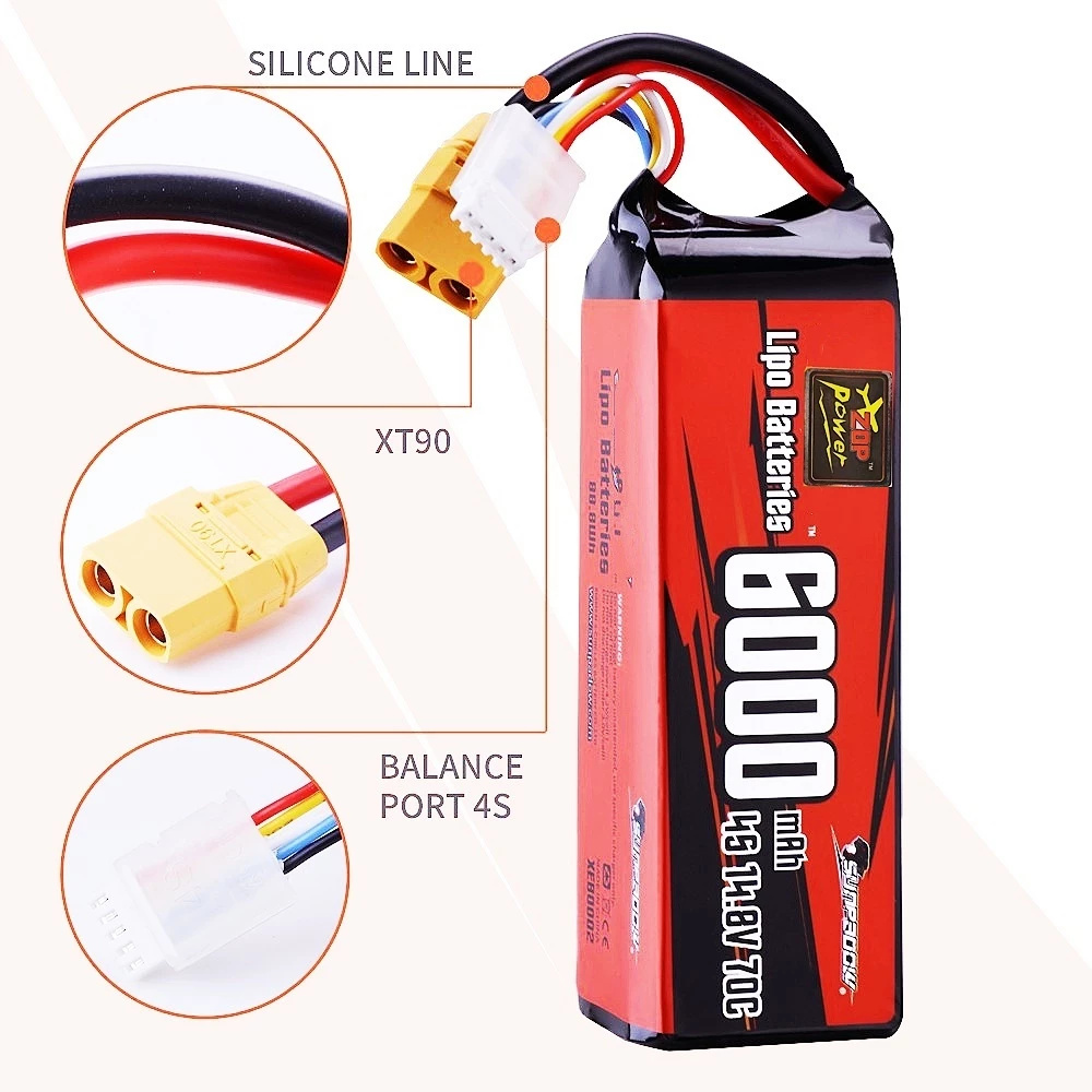 TTSM Drone Lipo Battery 3S 11.1V 2250 mAh 60C RC Battery Car Truck Li-Po Lithium Polymer with ...