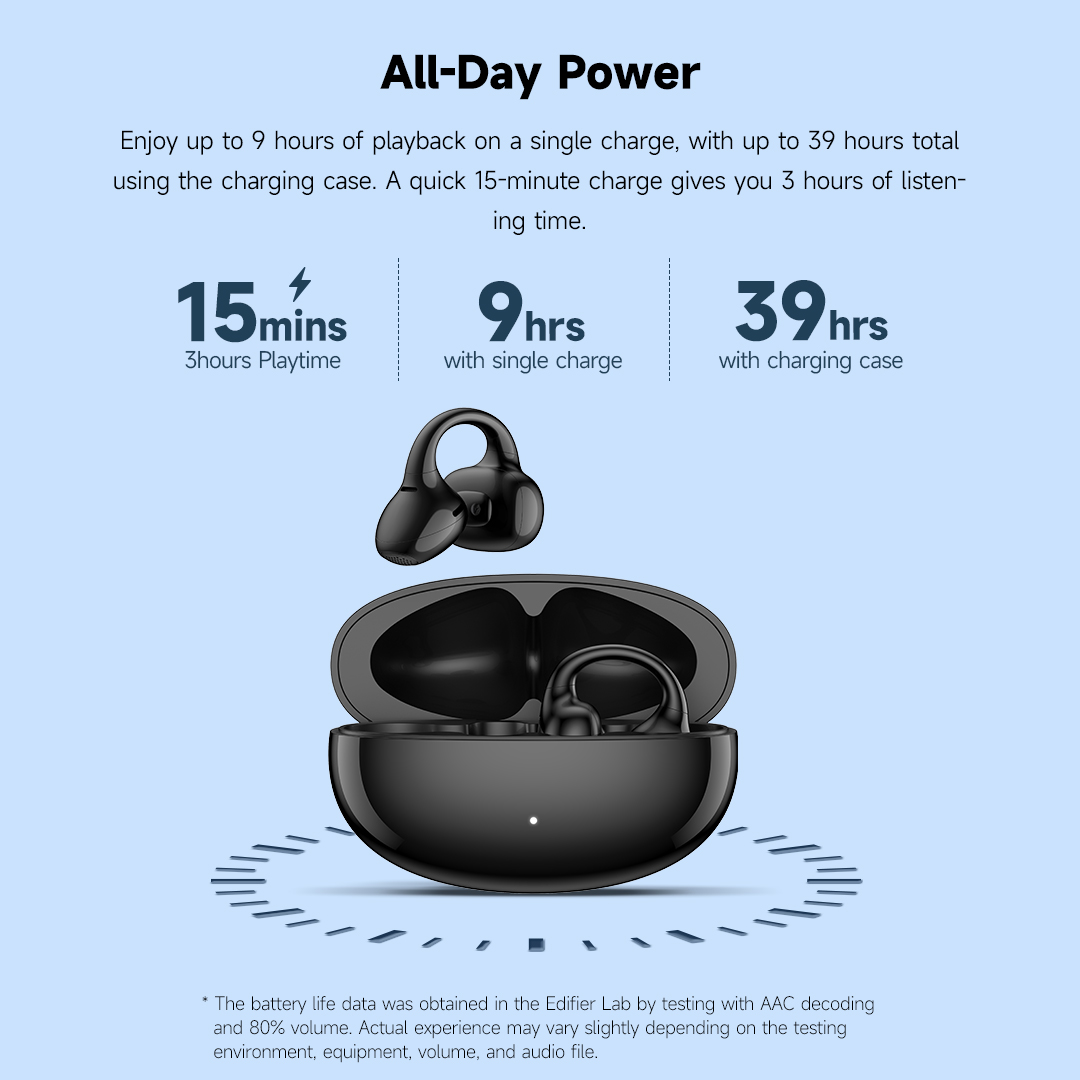 Edifier LolliClip Open-ear True Wireless Earbuds Adaptive Noise ...