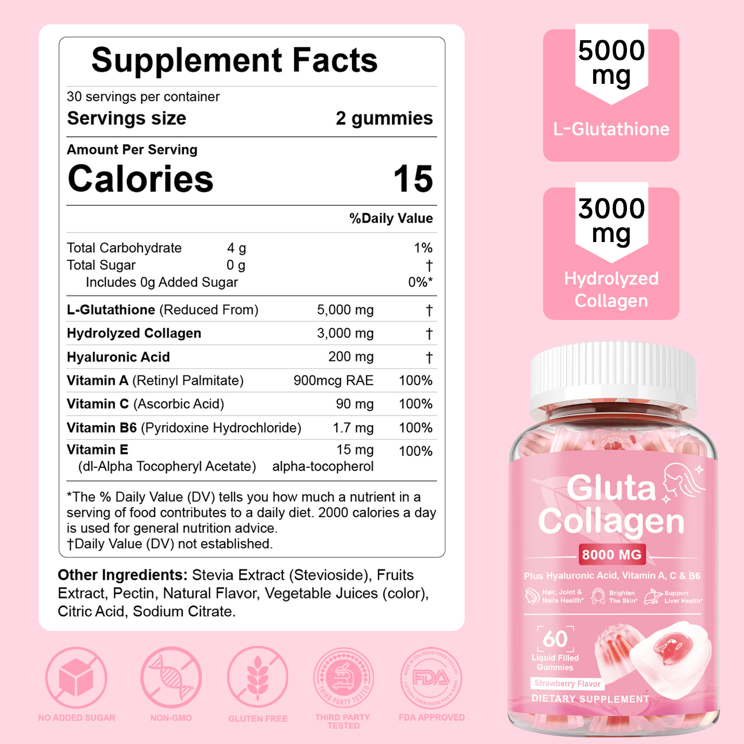 Softher Glutathione Collagen Gummy Skin Whitening Anti-Aging Glow ...