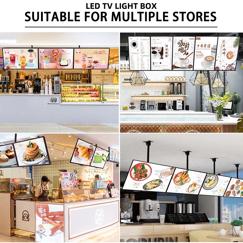 Menu with light box ultra-thin LED billboard advertising light box LED ...