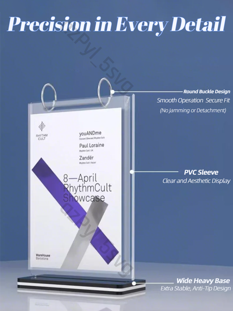 Acrylic A4 A5 Menu Display Stand Flip Holder Multi Page Shop Promos ...