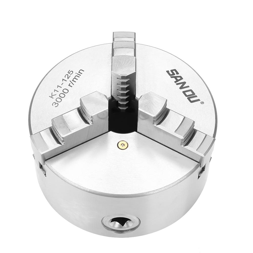 SANOU K125 130mm Dia 3-Jaw Three jaw self centering chuck K11-80/100 ...