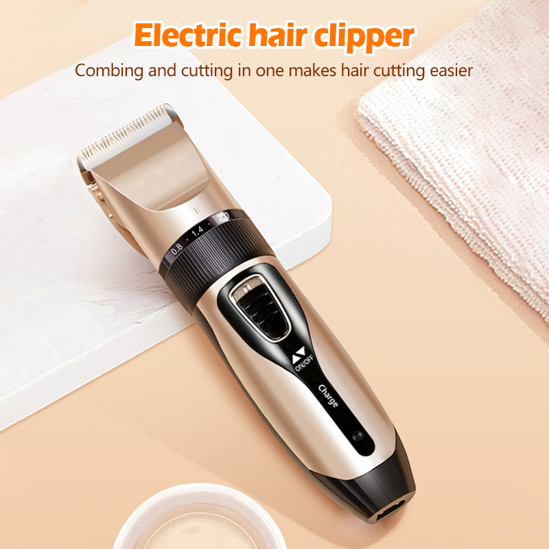 Rechargeable Hair Clipper Set Trimmer Waterproof Rechargeable Electric Trimmer Wireless Clipper ...