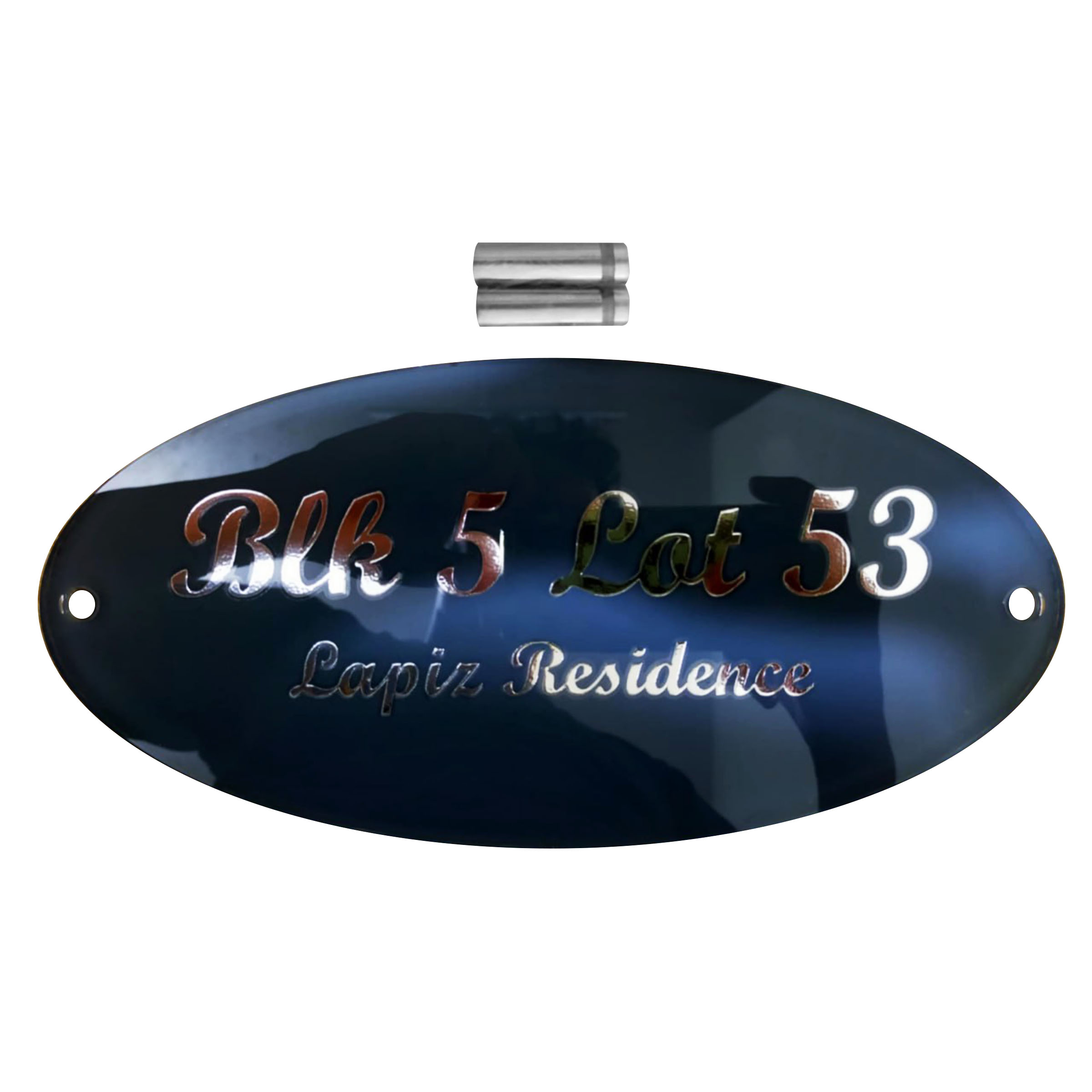 Personalized House Address Plate Blk Lot Signage Home Number Plate 5 ...