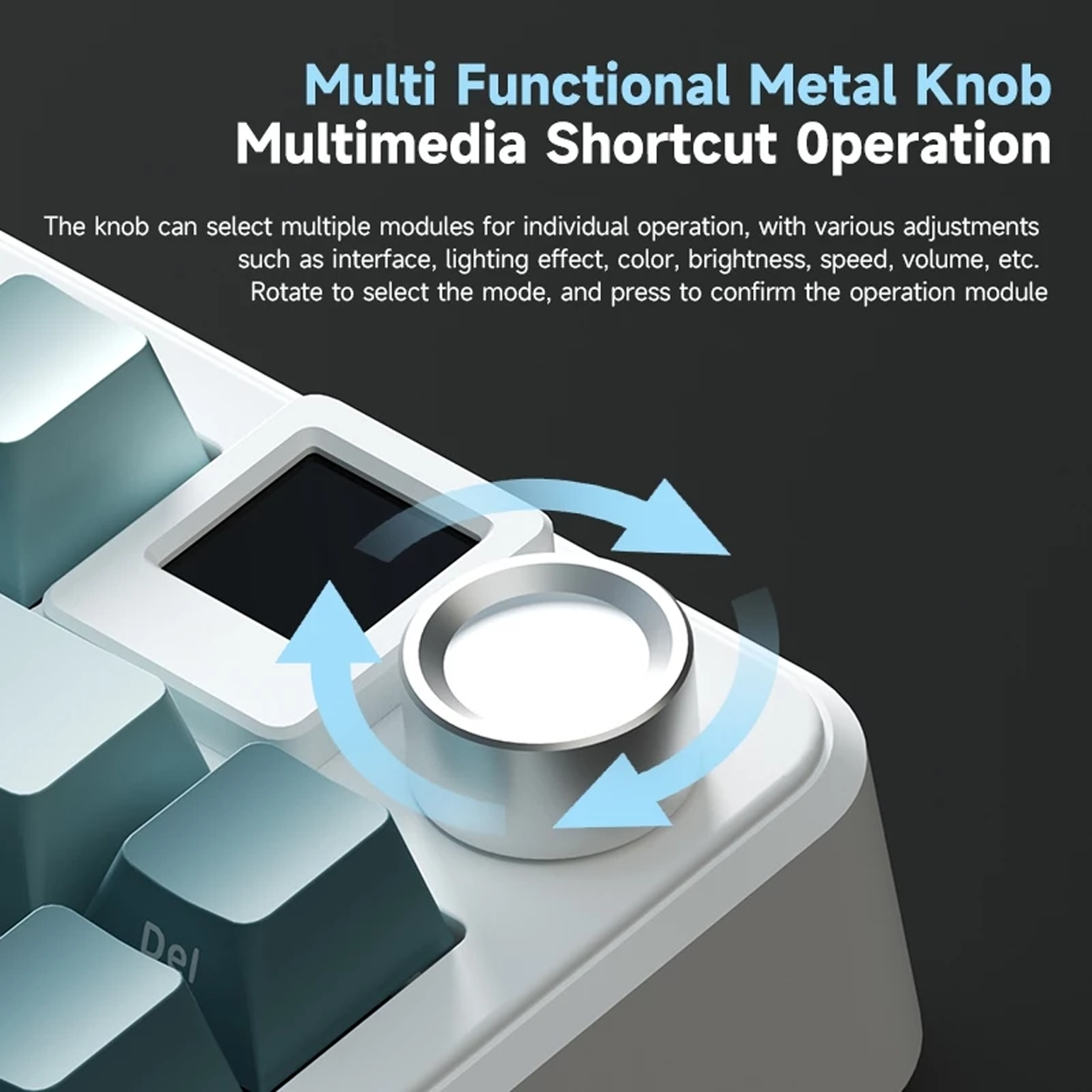 Gigaware Weikav WK75 Tri Mode Gasket Mount Hot Swappable RGB Backlight Mechanical Gaming ...