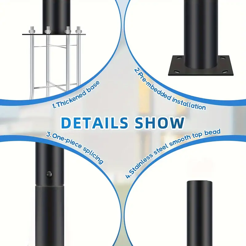 UFO solar street light pole ,3m pole，Solar light outdoor lamp pole,courtyard lamp, solar lamp ...