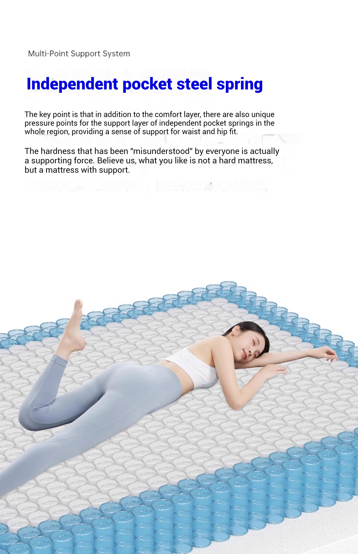 COSOVA 8 inch Memory Foam lndependent Spring Mattress ( Single / Double ...