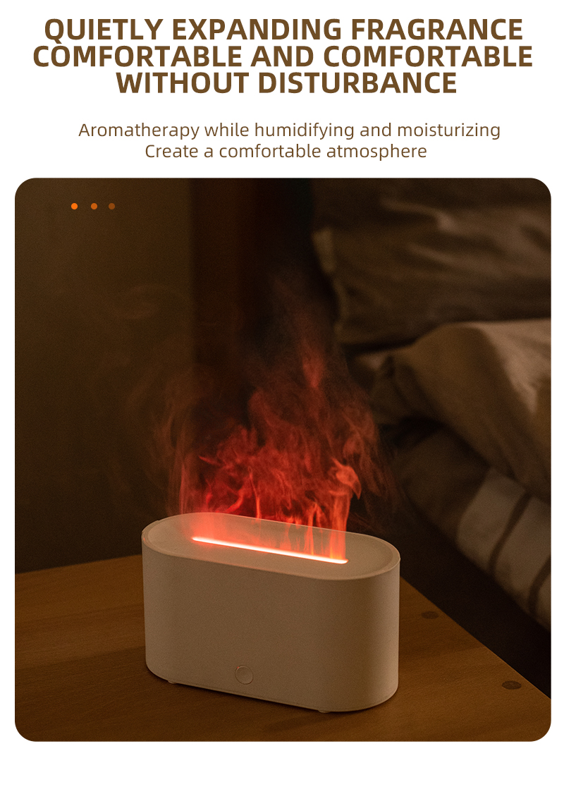 Home desktop simulated flame diffuser Color flame aromatherapy ...
