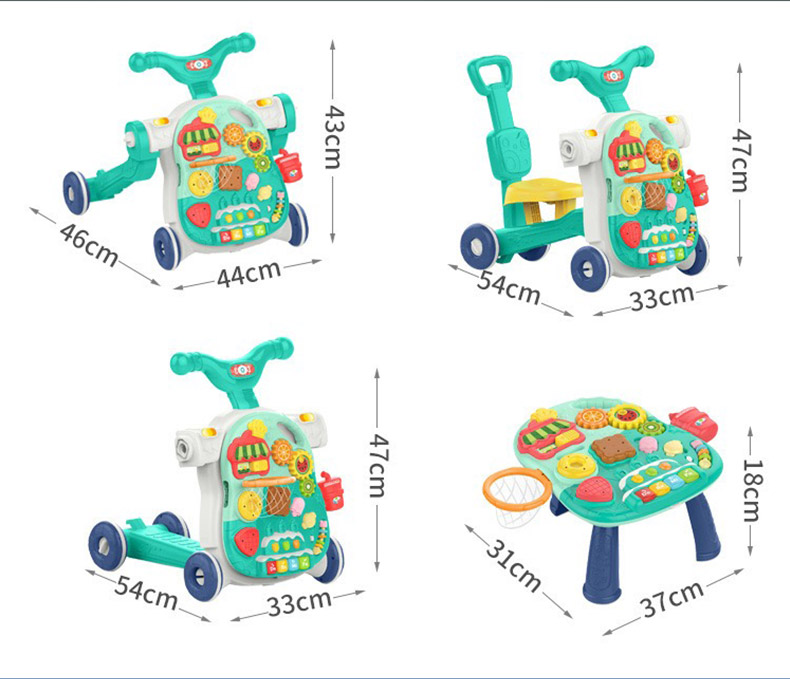 Baby Walker Stroller Toy Multi-function Toddler Trolley For Kid's Push ...