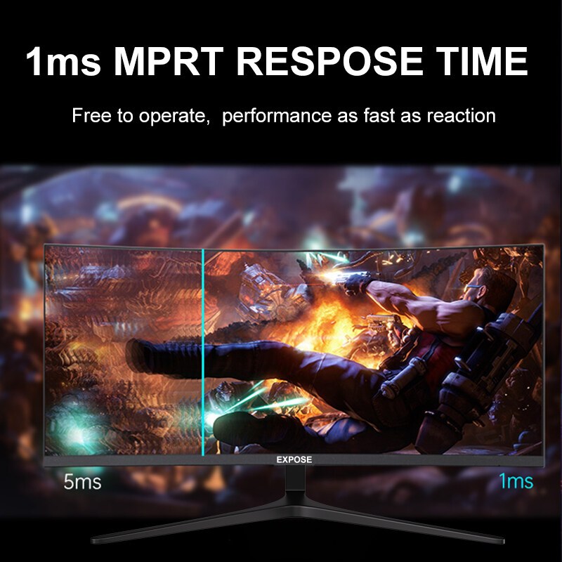 Expose Gaming Monitor curved 27 Inch Monitor 144HZ PC Monitor 24 Inch ...
