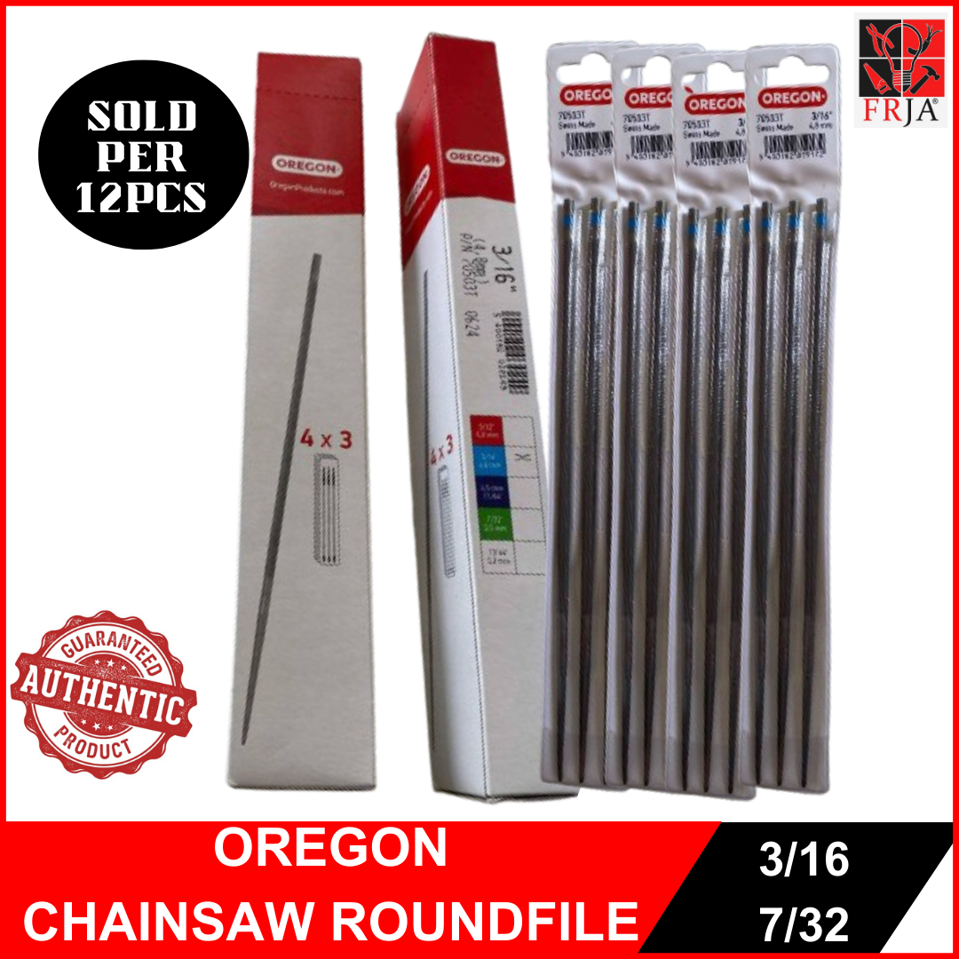 12PCS /BOX OREGON/STIHL ROUND FILE/KIKIL 3/16 & 7/32 CHAINSAW SHARPENER ...
