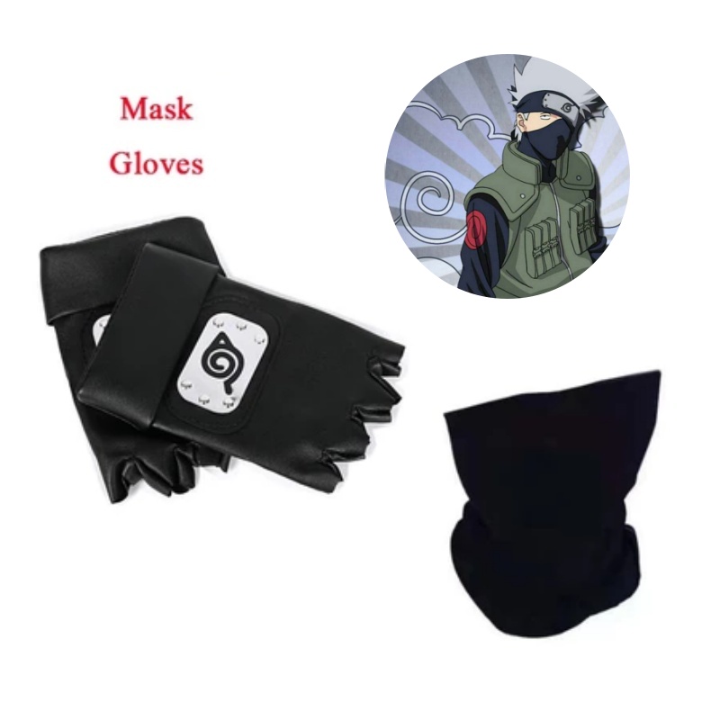 Anime Hatake Kakashi Cosplay Costumes glove mask Two-piece set NARUTO ...