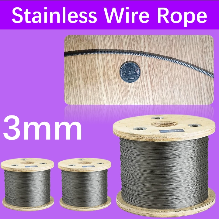 Mago 2 Meters 3-4mm Stainless Steel Grade 304 Wire Rope (Wire Type ...