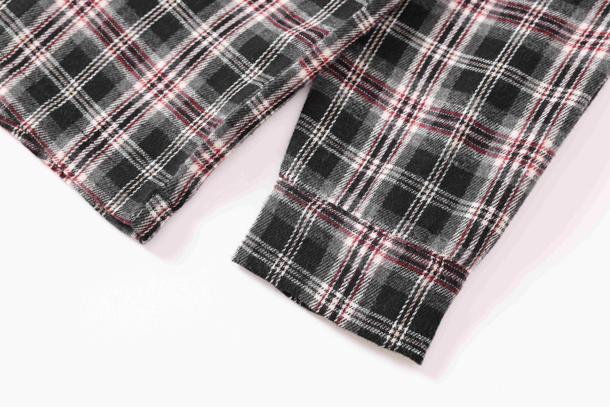 Mannered by HUILISHI LONG SLEEVE Boxy Cropped Polo for Men Plaid ...