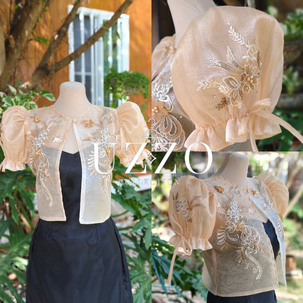UZZO Modern Bolero Filipiñana Top Balzer Traditional Attire Graduation ...