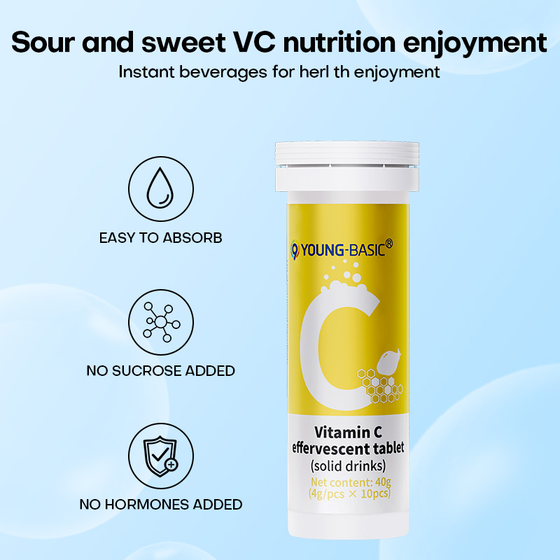 9 Young Basic Vitamin C Effervescent Tablet Ascorbic Acid Dietary ...