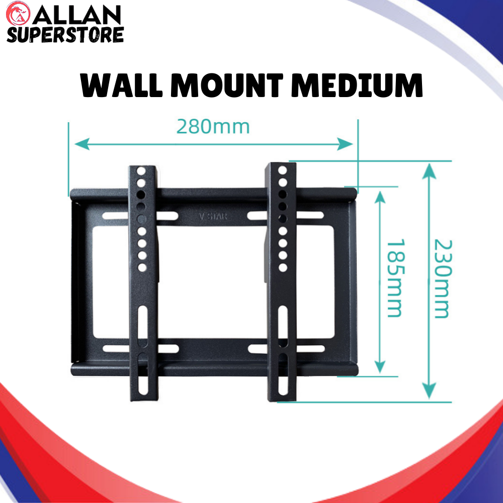 Allan Superstore 14"-42" Led Lcd Tv Monitor Bracket Wall Mount Heavy ...