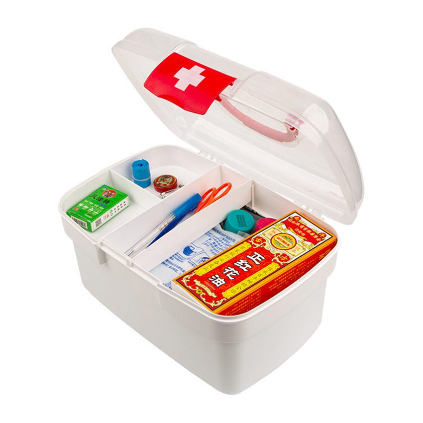 WTH 10Grid Moisture Proof Medicine Storage Organizer Case Box Portable ...