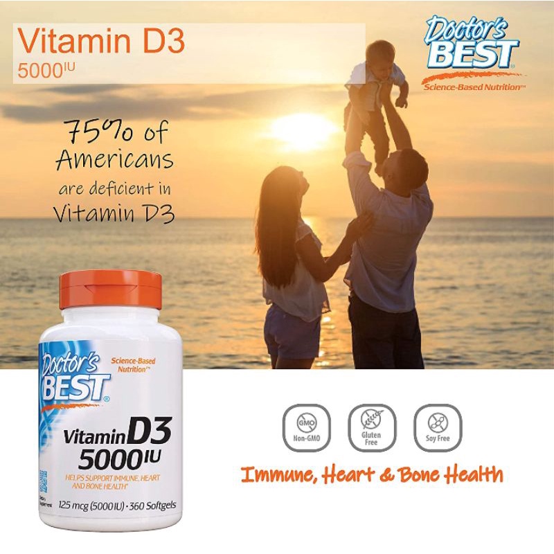 USA Onhand | Doctor's Best, Vitamin D3 ( Bone, Joint & Cartilage ...