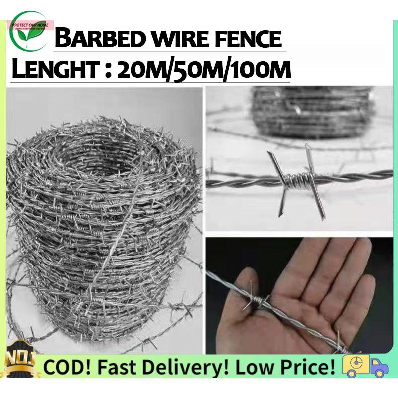 20M/50M/100M Iron Barbed Wire Roll Fence Barbed Wire/ Blade rope Anti ...