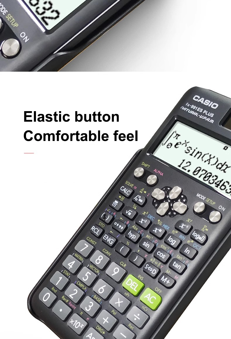 Original Scientific Calculator Fx-991ES Plus FX-82MS New Edition Solar portable rechargeable ...