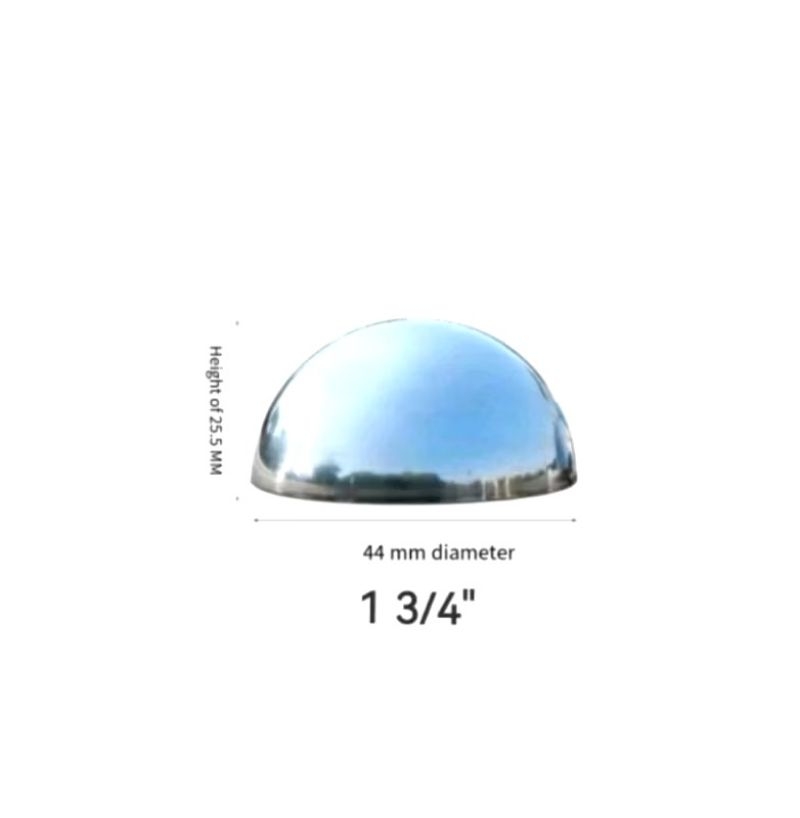 202 STAINLESS Half Sphere Stainless Round Tube End Cap Stainless Half ...