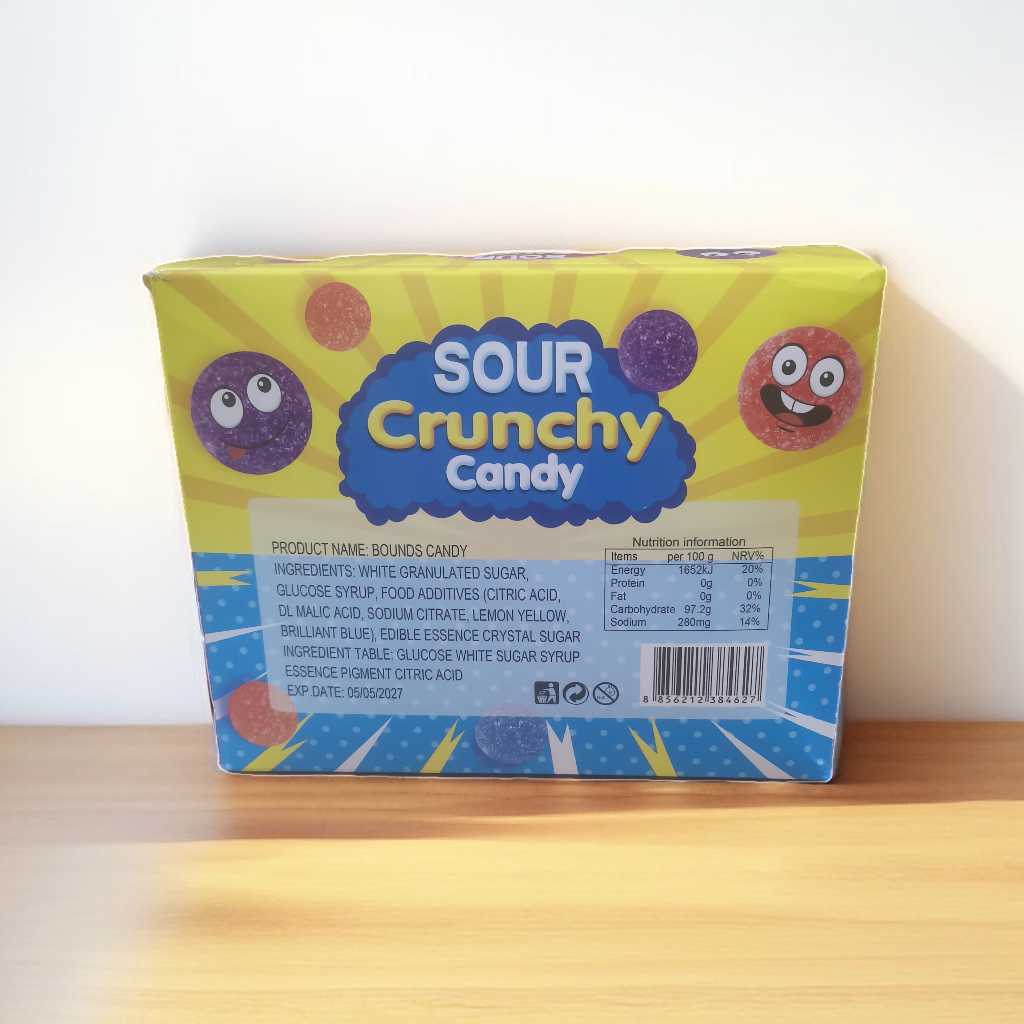 Sour Crunchy Bounds Candy (13g*30pack) Snack Bonbon tangy and sour ...