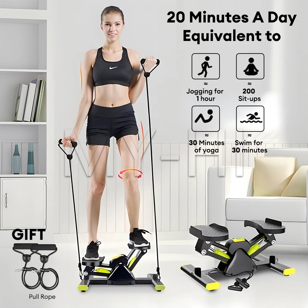 Mini V-Stepper portable treadmill machine with pull rope foot exercise equipment | Shopee ...