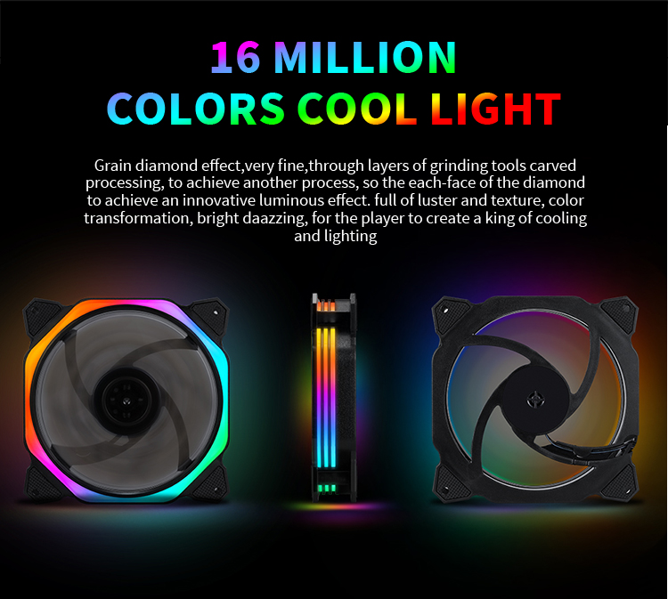 PC CPU Cooling Fan | 6-Pin RGB | ARGB Lights | Compatible with Molex ...