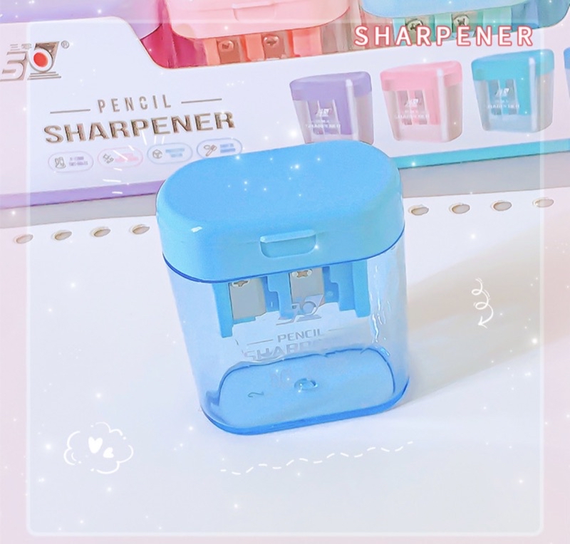 Mini Double Hole Pencil Sharpener Stationary School Supplies for Kids ...