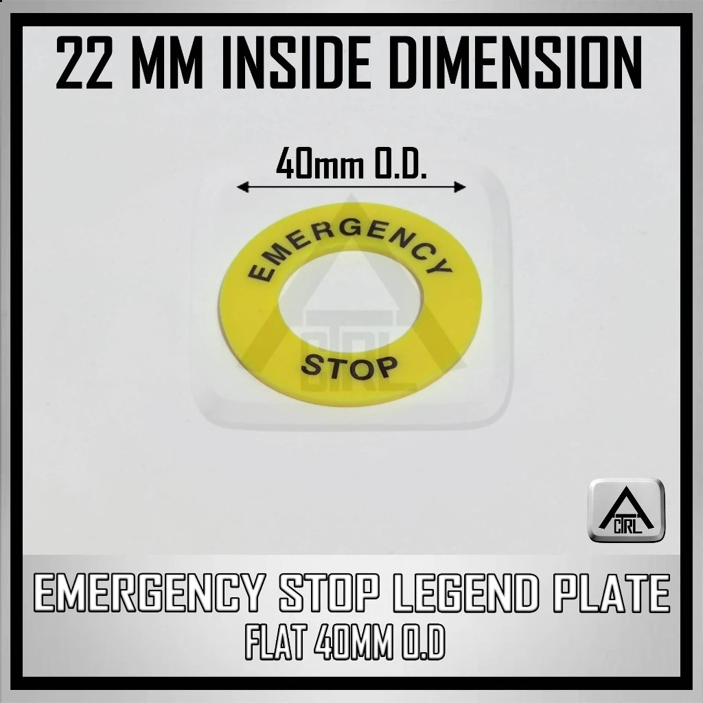 EMERGENCY STOP BUTTON NAME PLATE / 22mm DIAMETER | Shopee Philippines