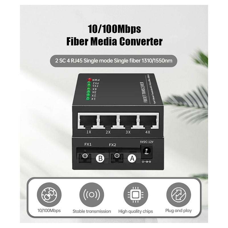 Fiber Converter 100/1000Mbps 2F4E/3F2E/2F2E/4F2E Ethernet Switch ...