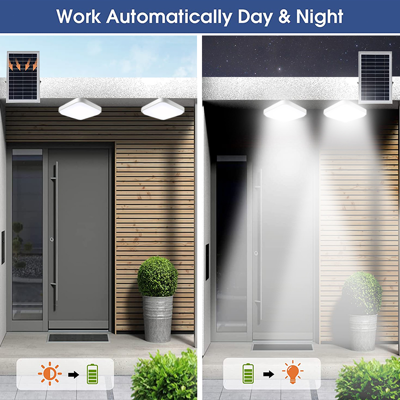 8000W Solar Powered Ceiling Light IP65 Waterproof Dimmable Indoor ...