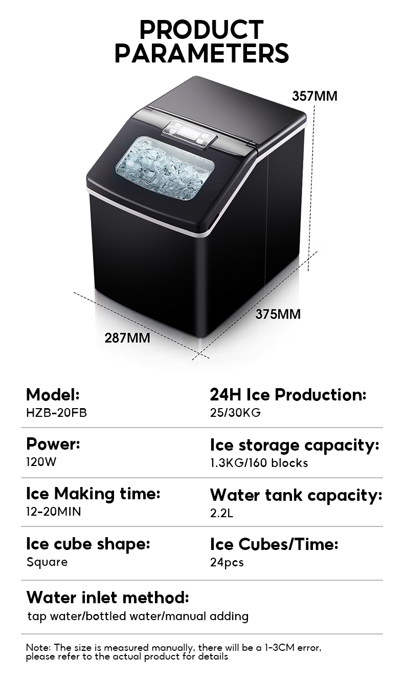 Hicon Commercial Ice Maker Machine Intelligent Touch Timing Function ...
