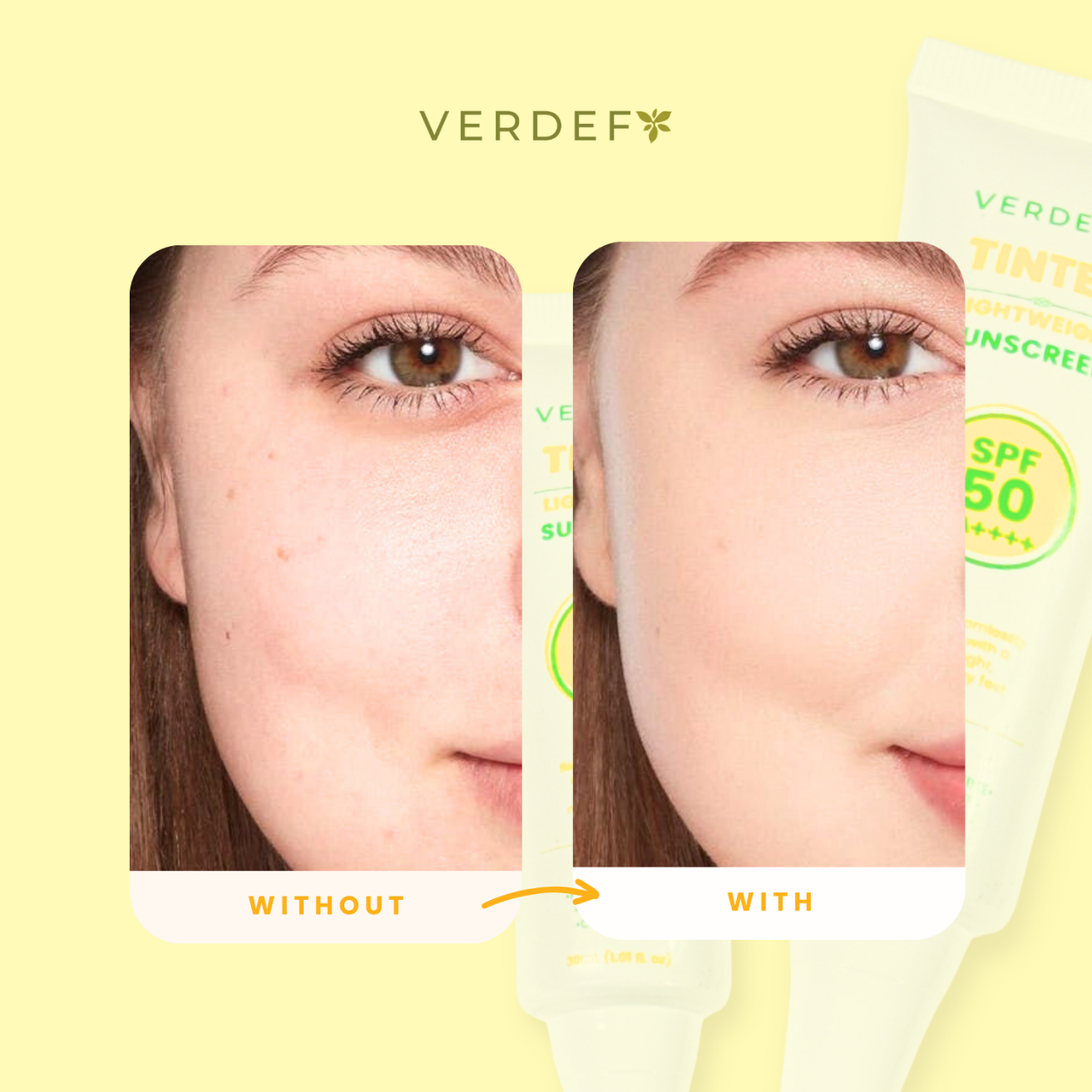 VERDEFY Tinted Lightweight Sunscreen SPF 50 PA++++ For Men & Women ...