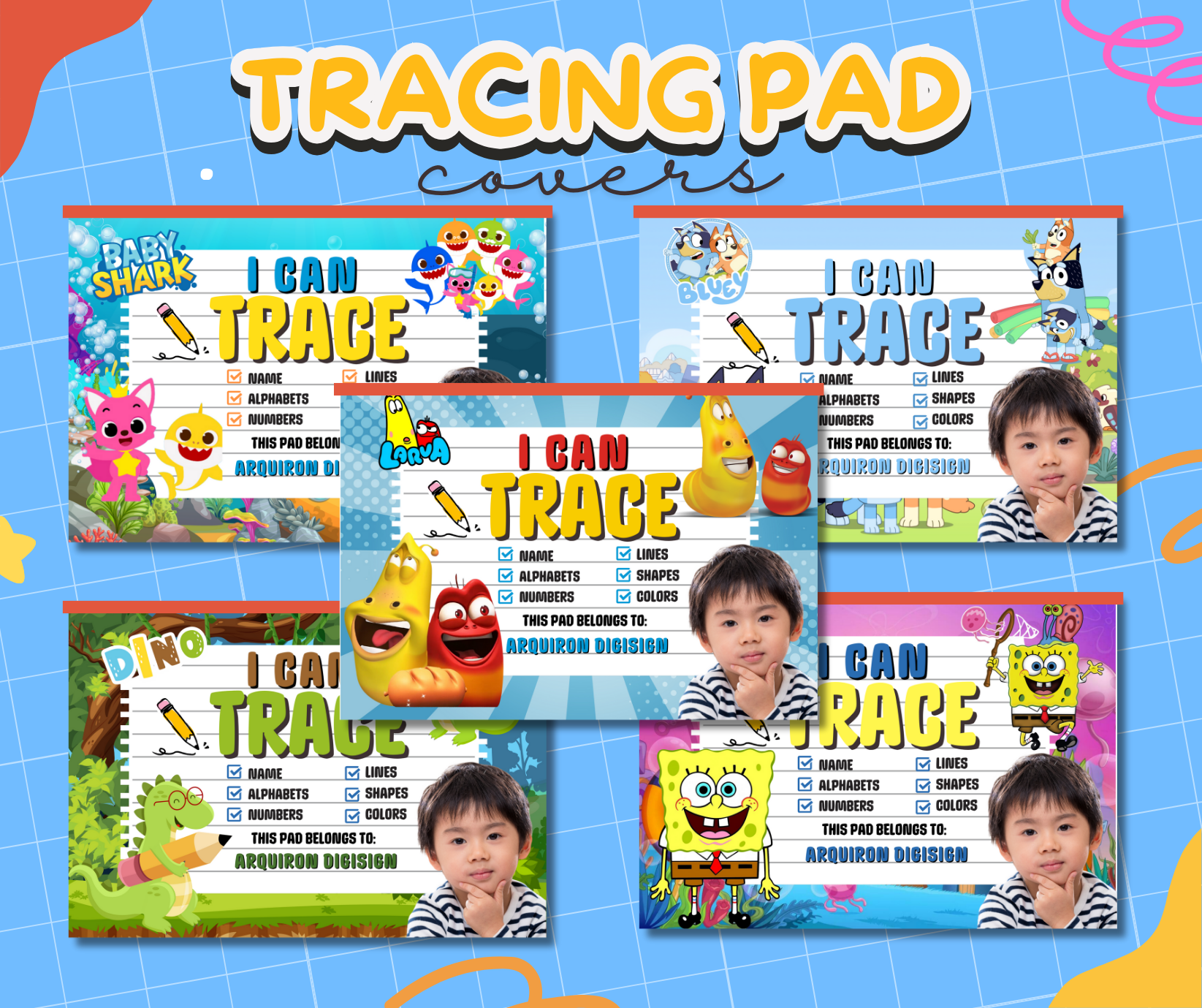TRACING PAD FOR KIDS (BOYS THEME) | Shopee Philippines