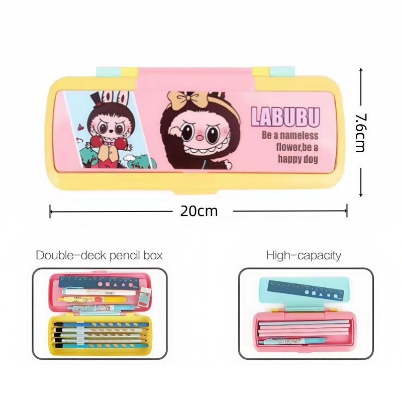 LABUBU Pencil Box Cartoon Pencil Case Pencil Storage Multifunctional ...