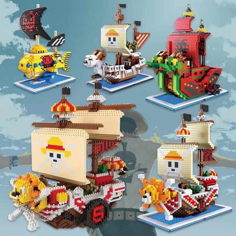 One Piece Pirate Ship 3D Model Building Blocks Set Educational Toys for ...