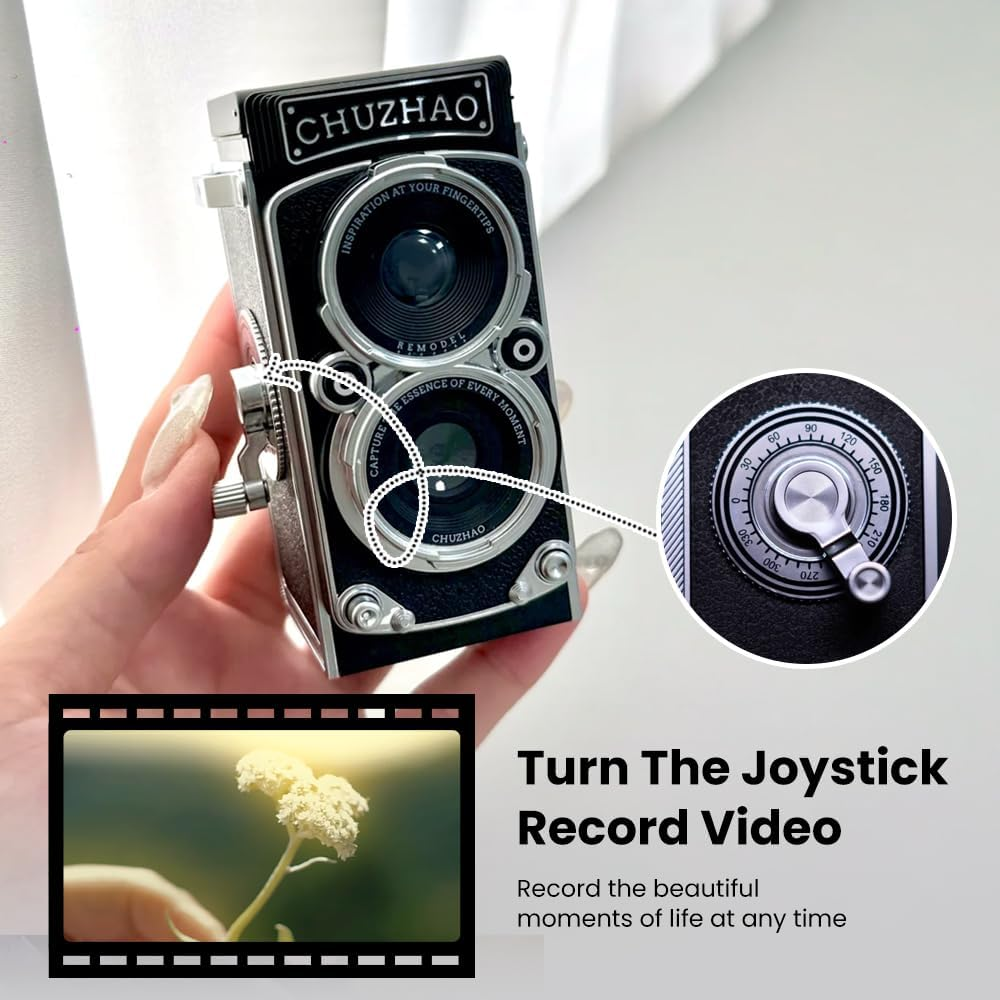 CHUZHAO Digital 12MP TLR Retro Style Vintage Toy Camera 32GB 1080p FHD ...