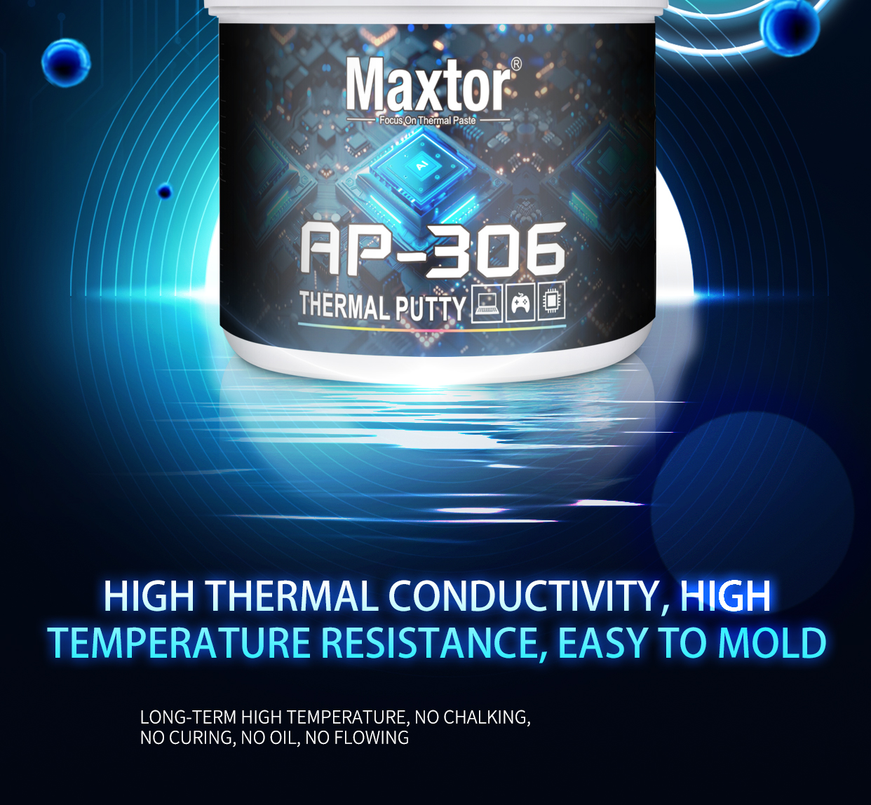 Maxtor thermal putty for VGA GPU IC Processor Rapid Cooling Thermal Pad ...