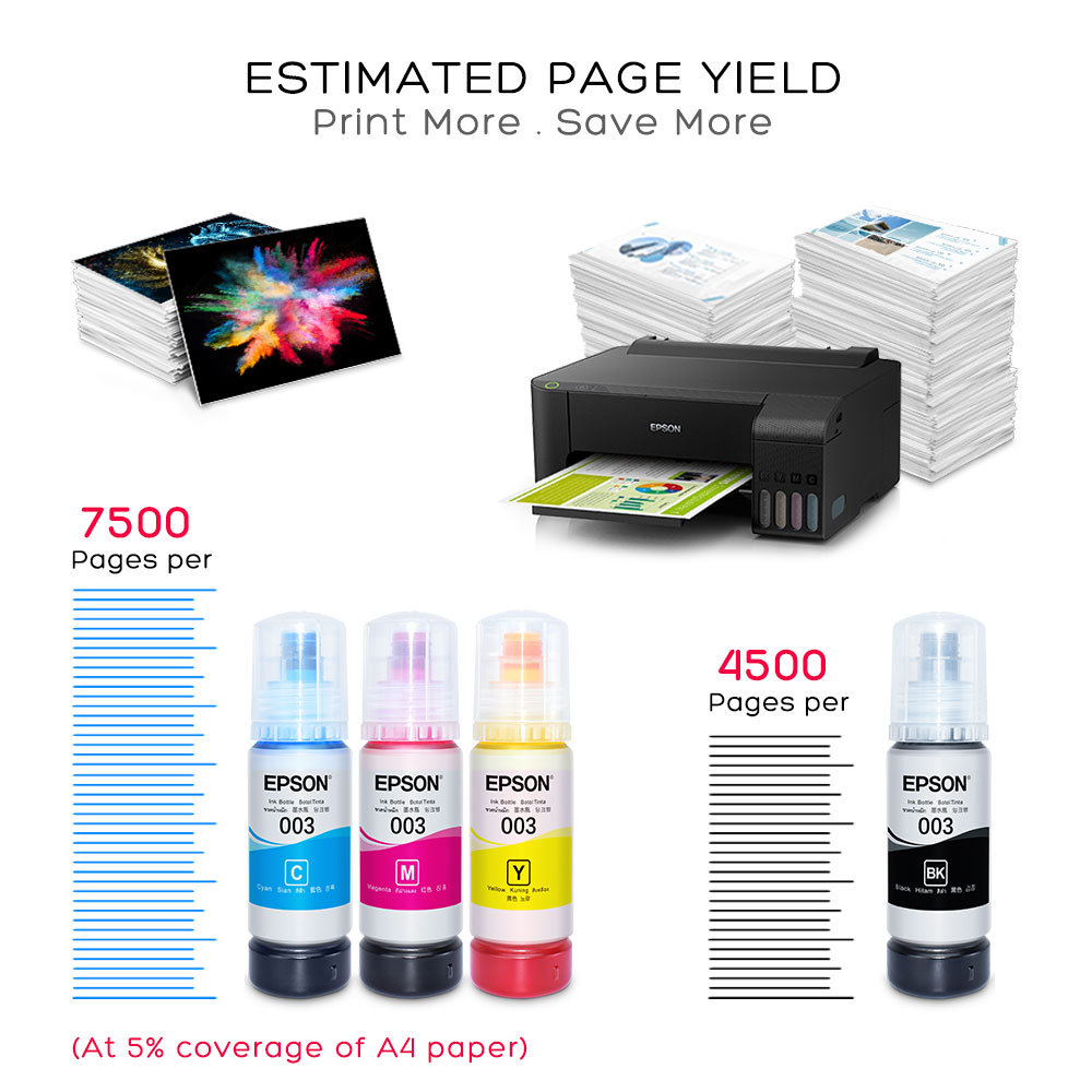 100% Original Epson 003 Ink Refill Ink 003 Bote ng Epson Inks L3210 ...