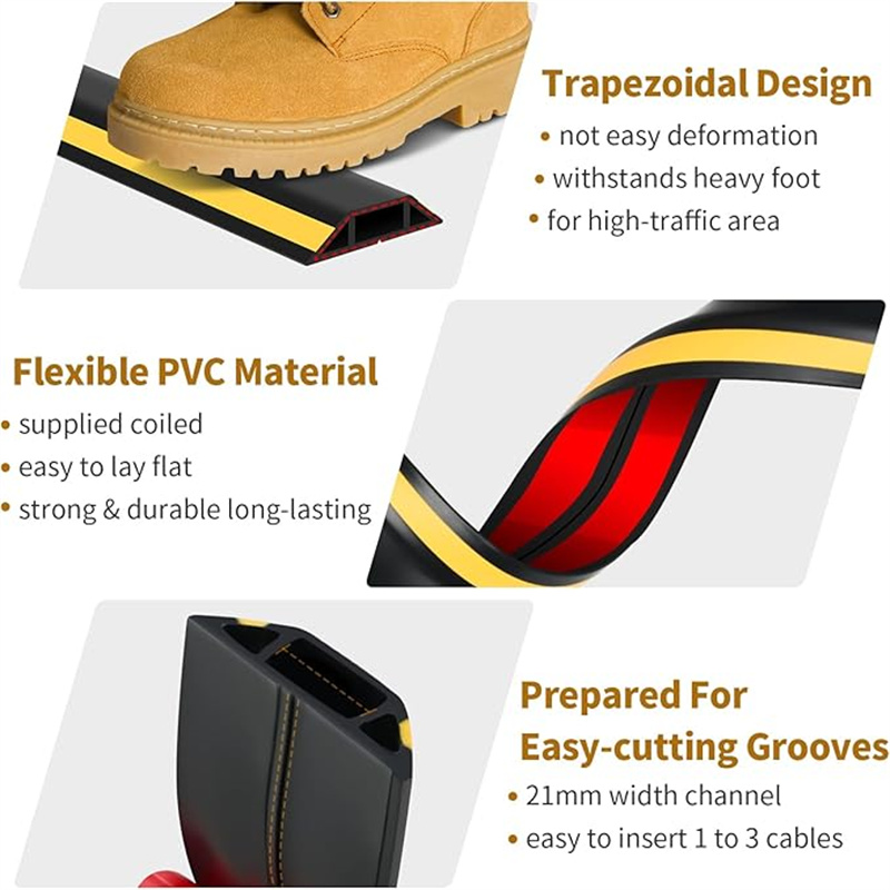 floor cable sheath Pvc floor cable protection strip Rubber cable Floor ...